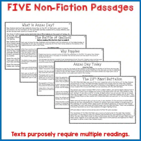 Anzac Day Reading Comprehension Activities Year 3 and 4 – Top Teaching ...