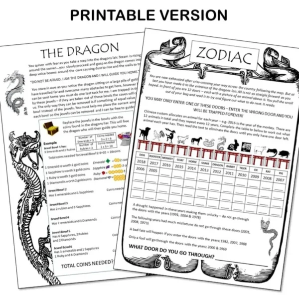 Chinese New Year Maths Escape Room – Ancient China Dragon Quest – Top ...