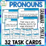 Pronouns Task Cards – Grammar, Syntax Activities – Top Teaching Tasks ...