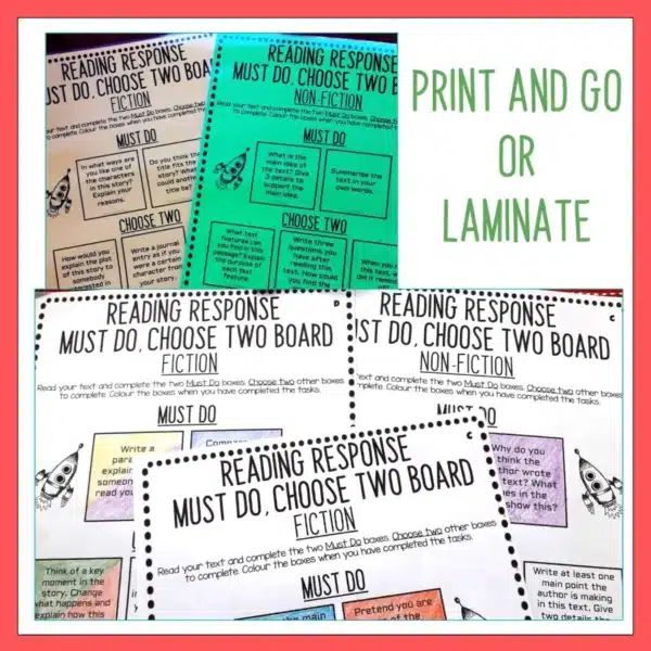 Reading Response Worksheets for Fiction and Non-Fiction Texts – Top ...