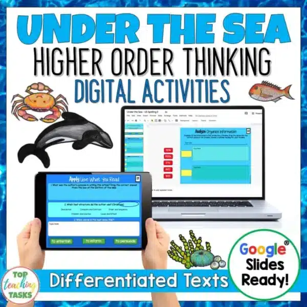 Under the Sea Digital Reading Comprehension – Top Teaching Tasks Members