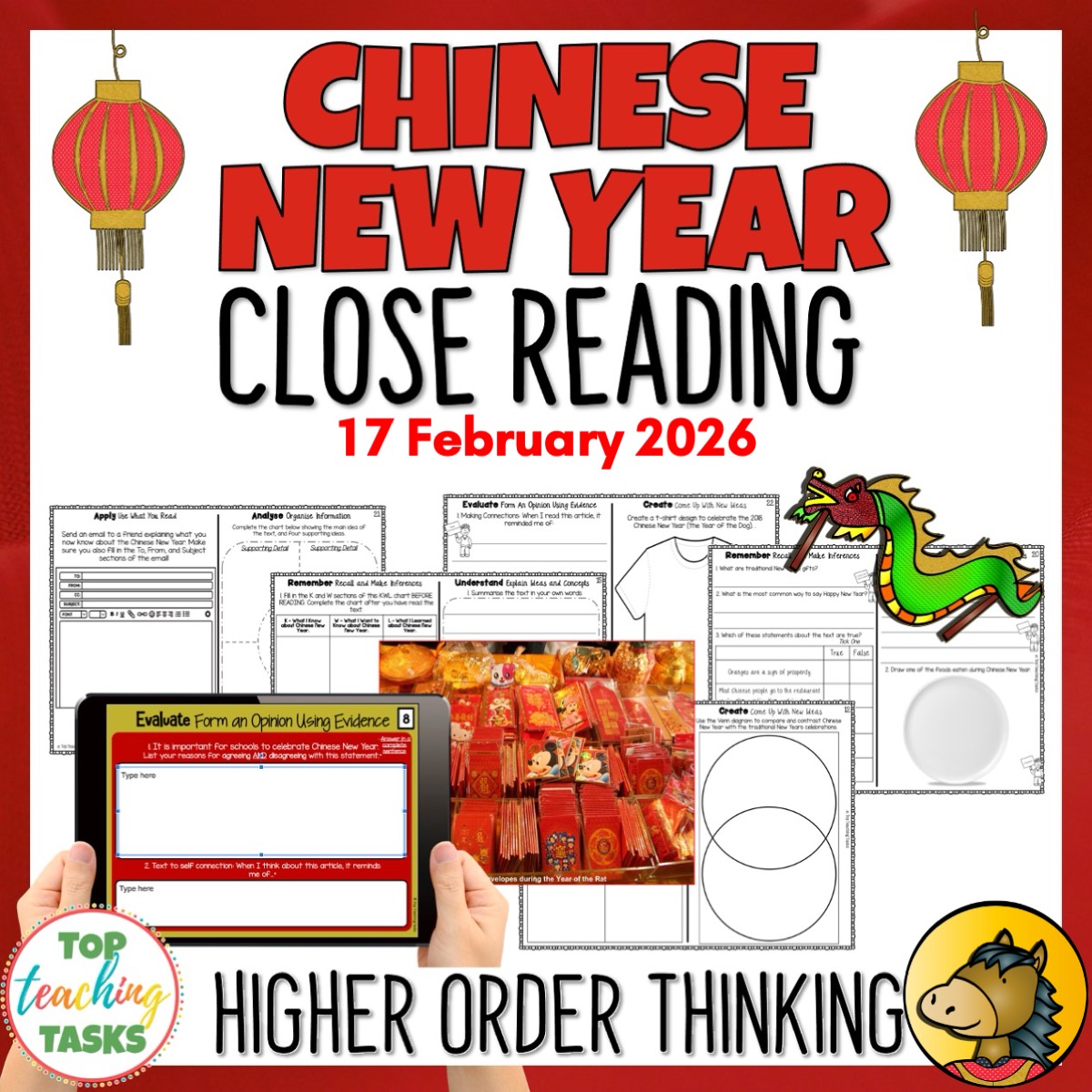 Chinese New Year Reading Comprehension Passages and Questions - Print ...