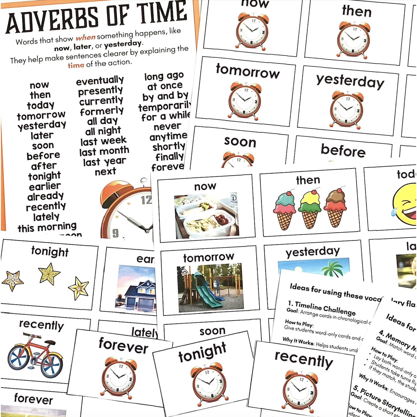 Adverbs of Time Teaching Slides, Flashcards and Poster – Phase One ...