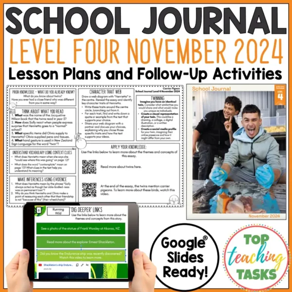 School Journal Level 4 November 2024 Follow Up Activities - Top ...
