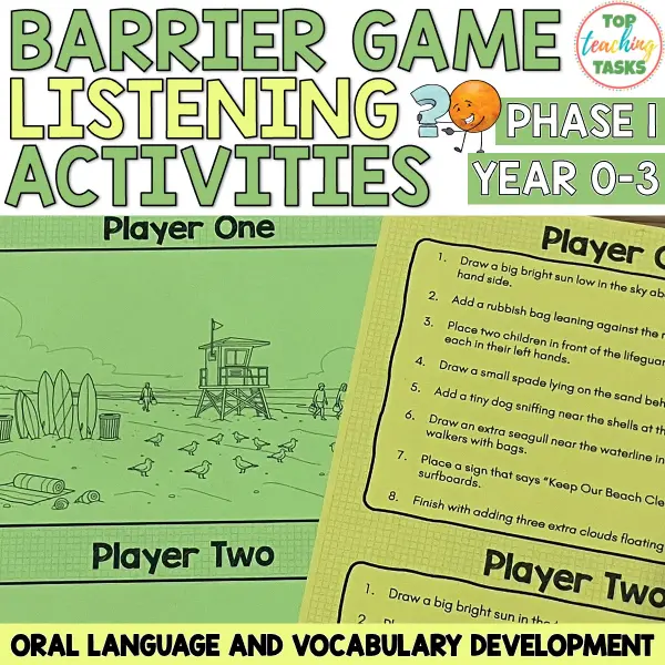 Barrier Game Listening Activities - Oral Language Phase 1 Year 1-3 ...